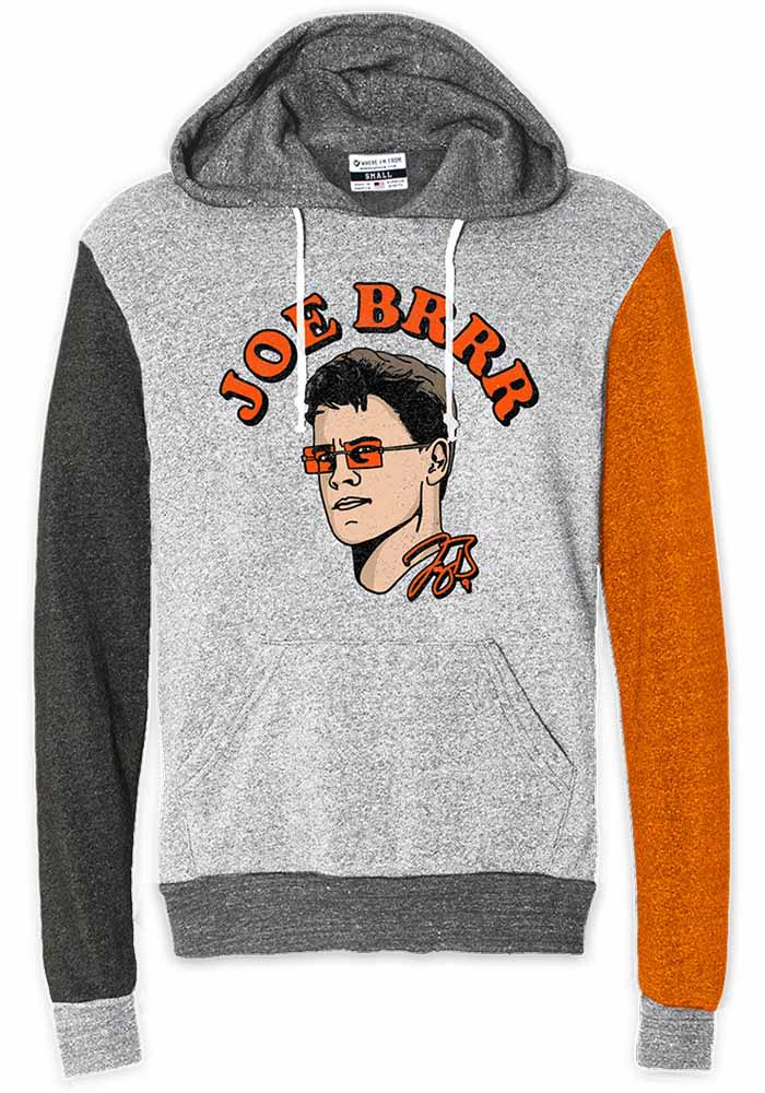 Joe Burrow Cincinnati Bengals Mens GREY Joe Brrr Player Hood - 71710021