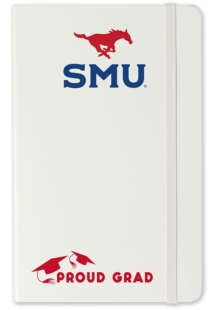SMU Mustangs White Proud Grad team logo Notebook and Folder - 72142289