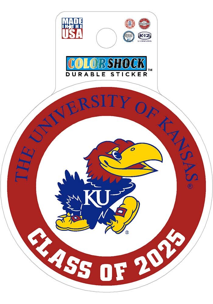 Kansas Jayhawks Souvenir | Kansas Jayhawks Stickers ROYAL Class of 2025 ...