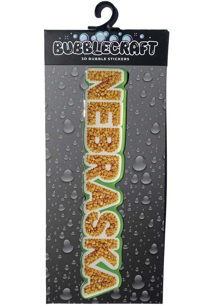 Nebraska Souvenir | Nebraska Stickers GREEN Corn Letters Bubble - 7255872