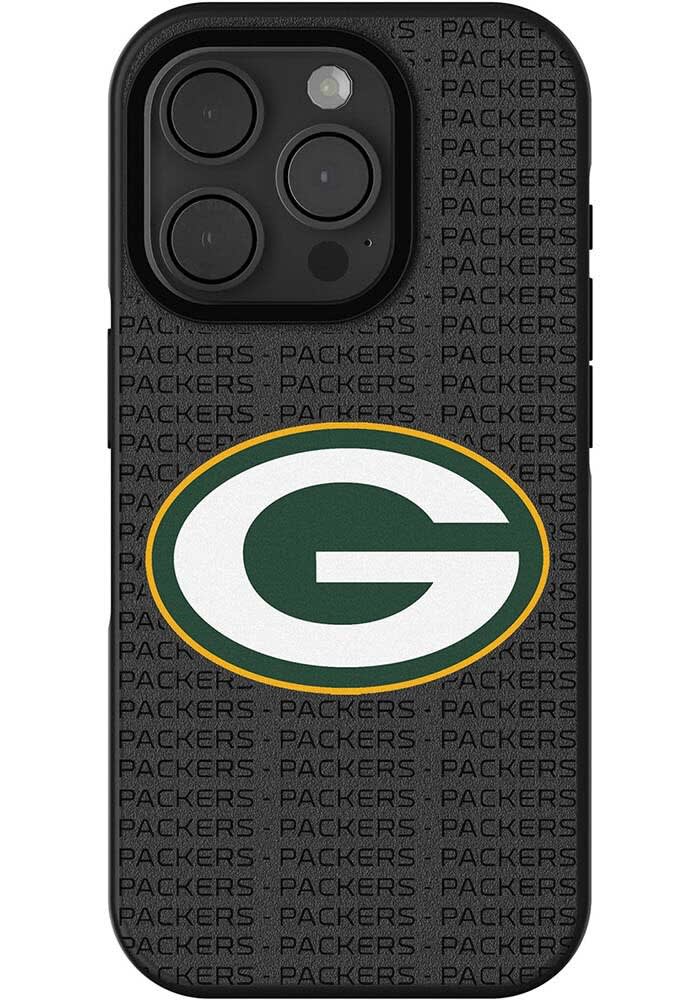 Green Bay Packers Text Backdrop iPhone Bumper BLACK Phone Cover - 730394245
