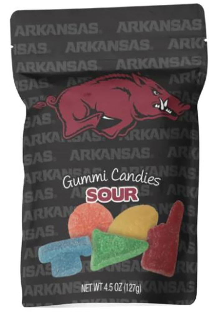 Arkansas Razorbacks Red Sour Gummies Candy - 7350091