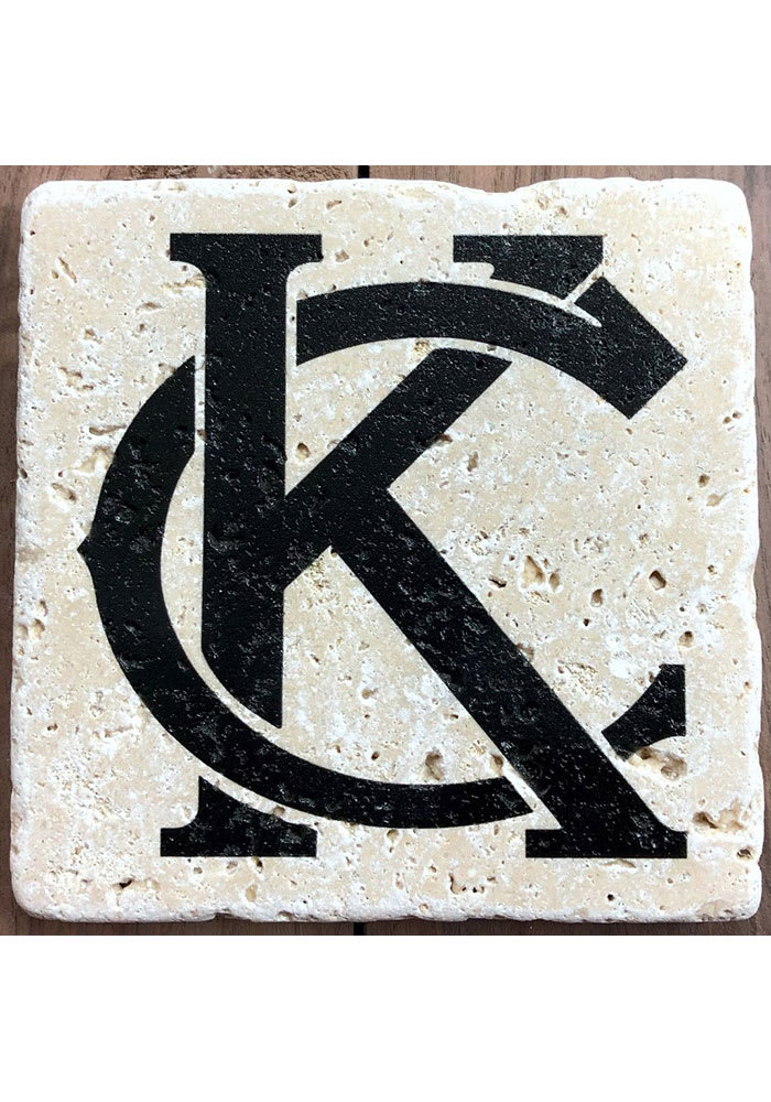 Kansas City BLACK Monogram 4x4 Coaster - 7390009