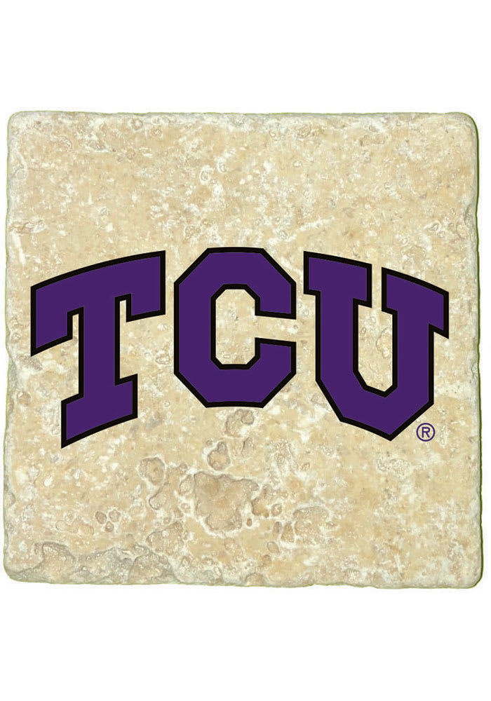 TCU Horned Frogs PURPLE Logo 4x4 Coaster - 7390046