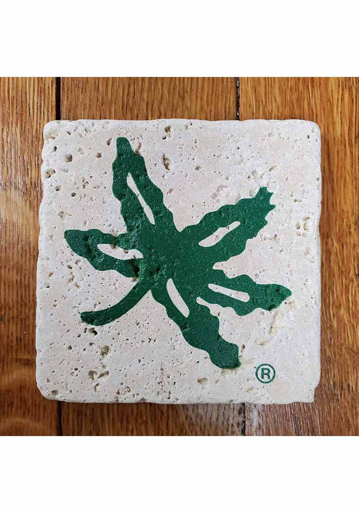 Ohio State Buckeyes GREEN Buckeye Leaf 4x4 Coaster - 7390132