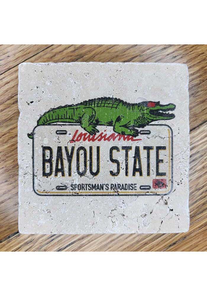 Louisiana BROWN Gator Plate Coaster - 7390277