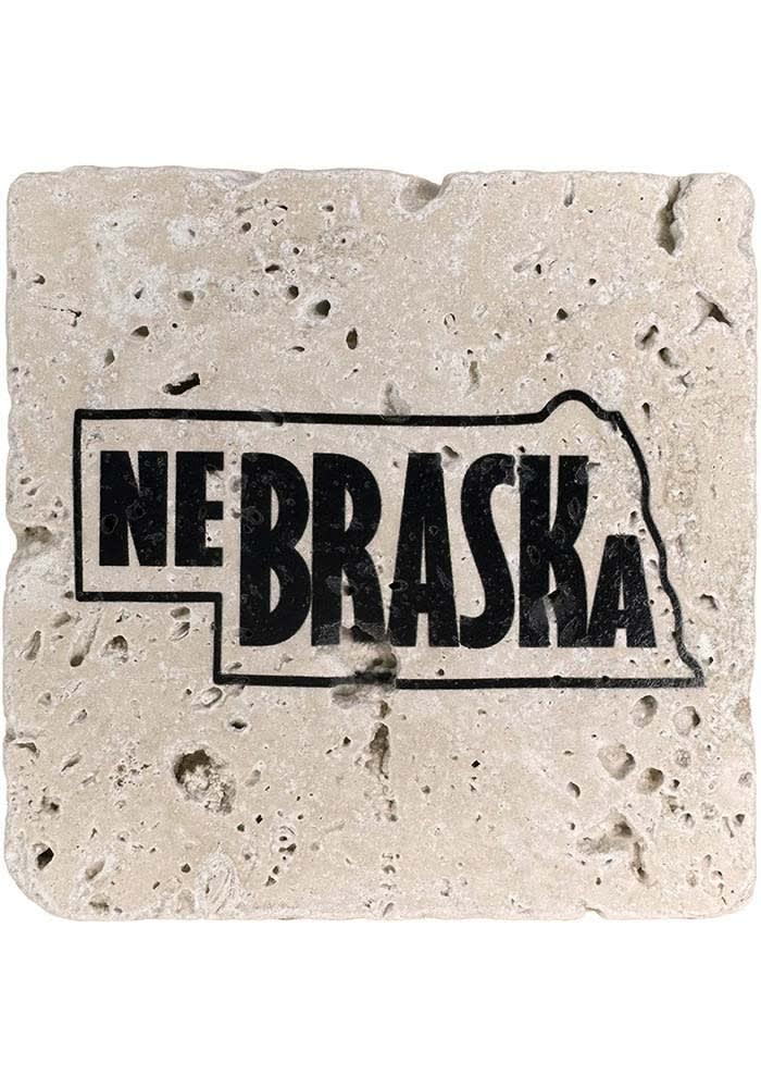 Nebraska BLACK State Shape Coaster - 7390407