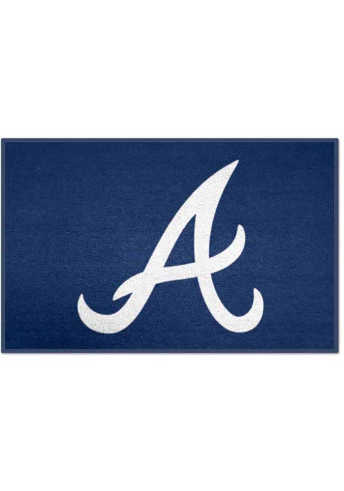 Atlanta Braves Cap Logo Interior Rug NAVY - 740674446