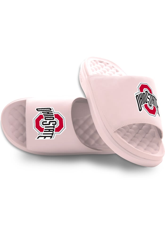 LIGHT PINK iSlide Motive Ohio State Buckeyes Mens Slides - 74121457