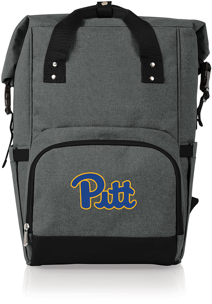 Picnic Time Pitt Panthers GRAY Roll Top Cooler Backpack