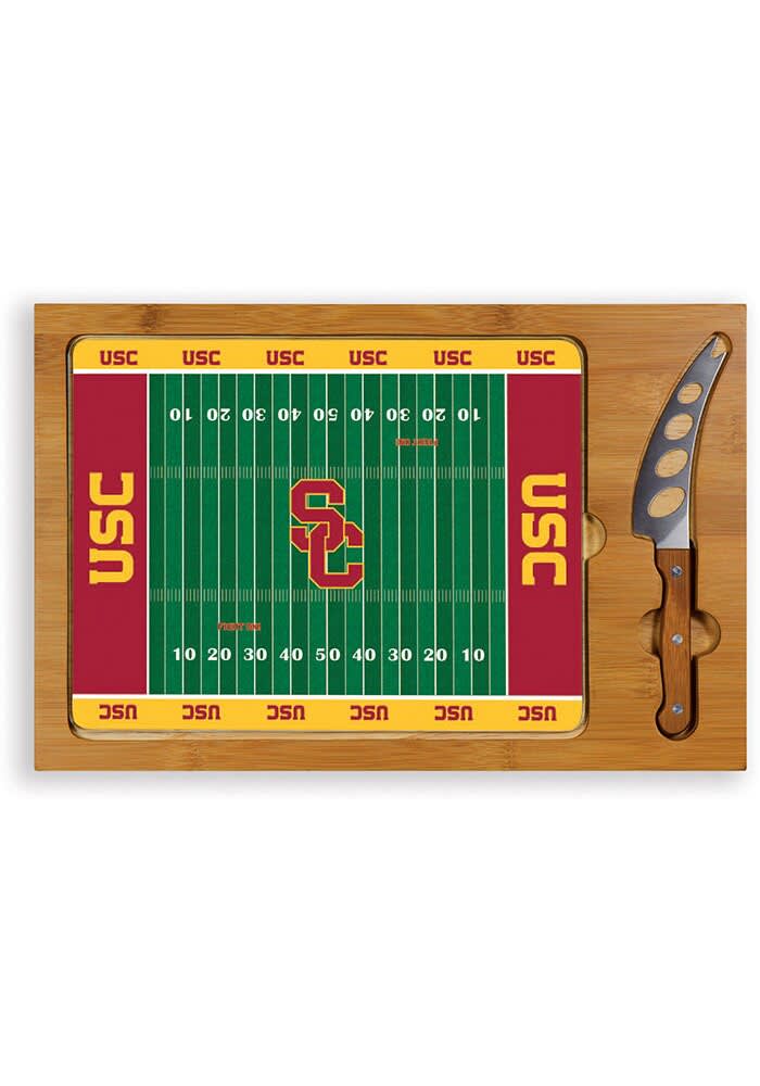 Picnic Time BROWN USC Trojans Icon Glass Top Kitchen Cutting Board ...