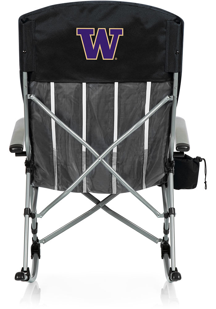 Washington Huskies BLACK Rocking Camp Folding Chair