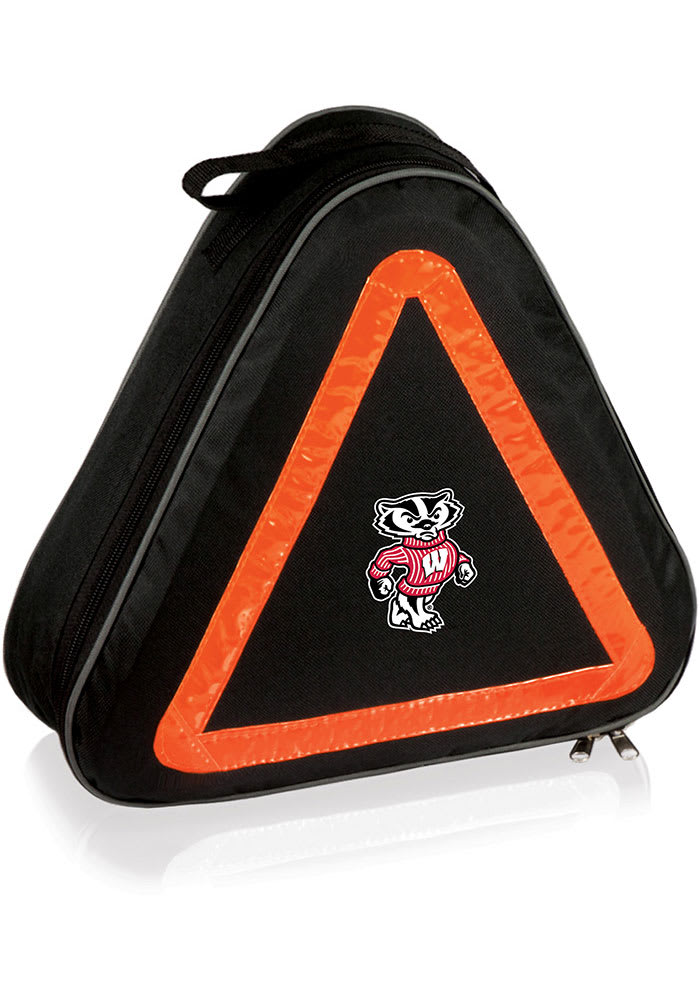 Picnic Time BLACK Wisconsin Badgers Roadside Emergency Kit Car Accessory