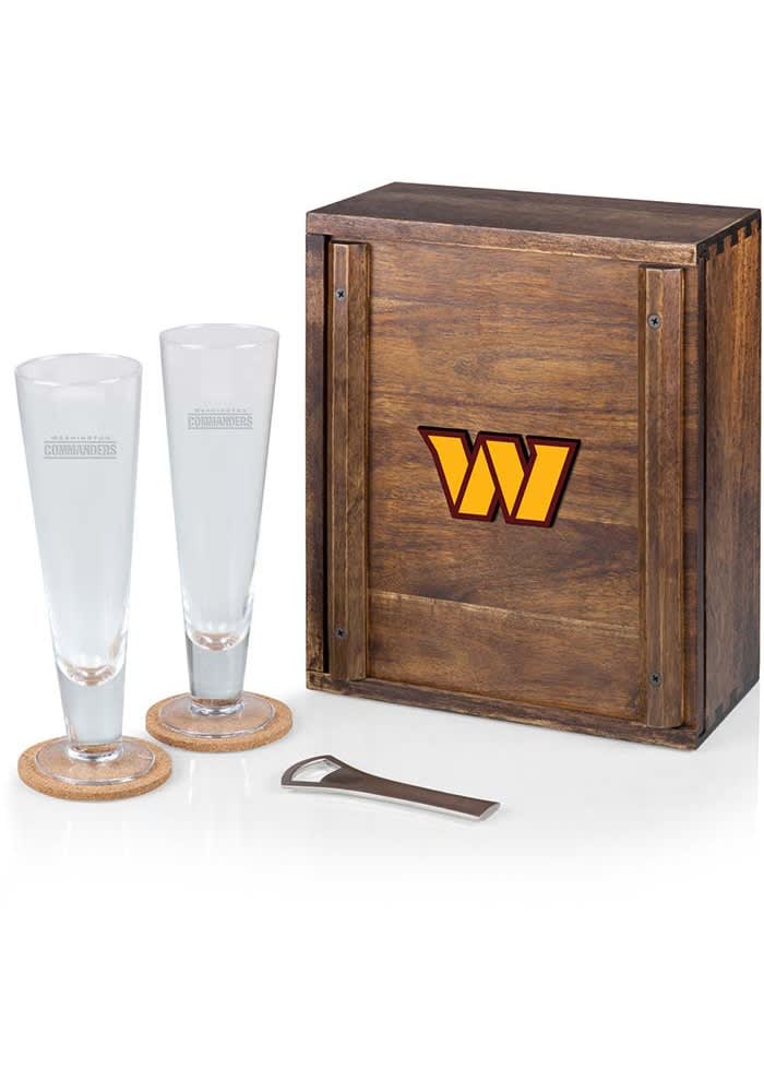 Washington Commanders BROWN Pilsner Beer Glass Gift Set Drink Set ...