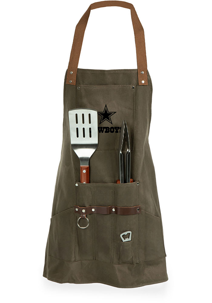 Dallas Cowboys GREEN BBQ Tool Apron Set - 74202126