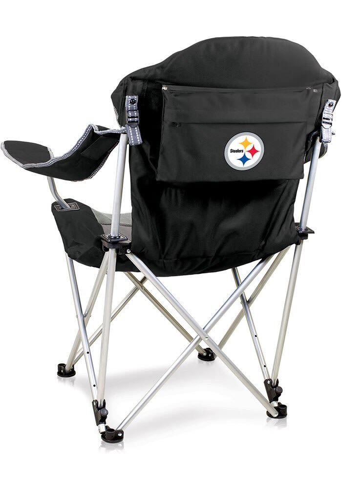 Pittsburgh Steelers Reclining Folding Chair - BLACK