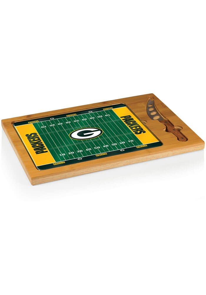 Green Bay Packers BROWN Icon Glass Top Cutting Board - 74203388