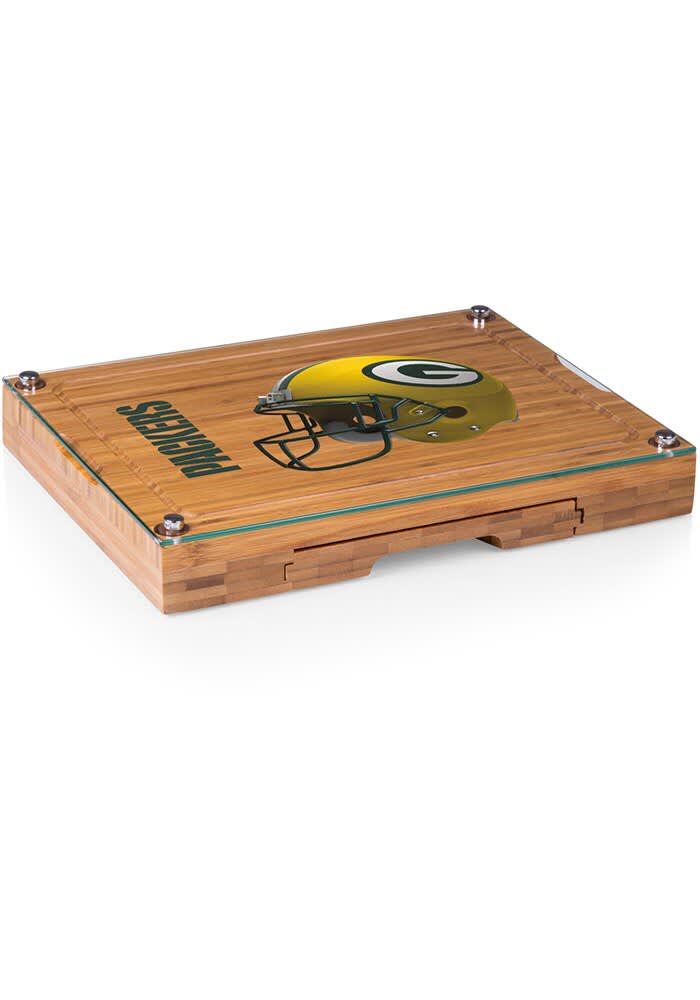 Green Bay Packers BROWN Concerto Tool Set and Glass Top Cheese Serving ...