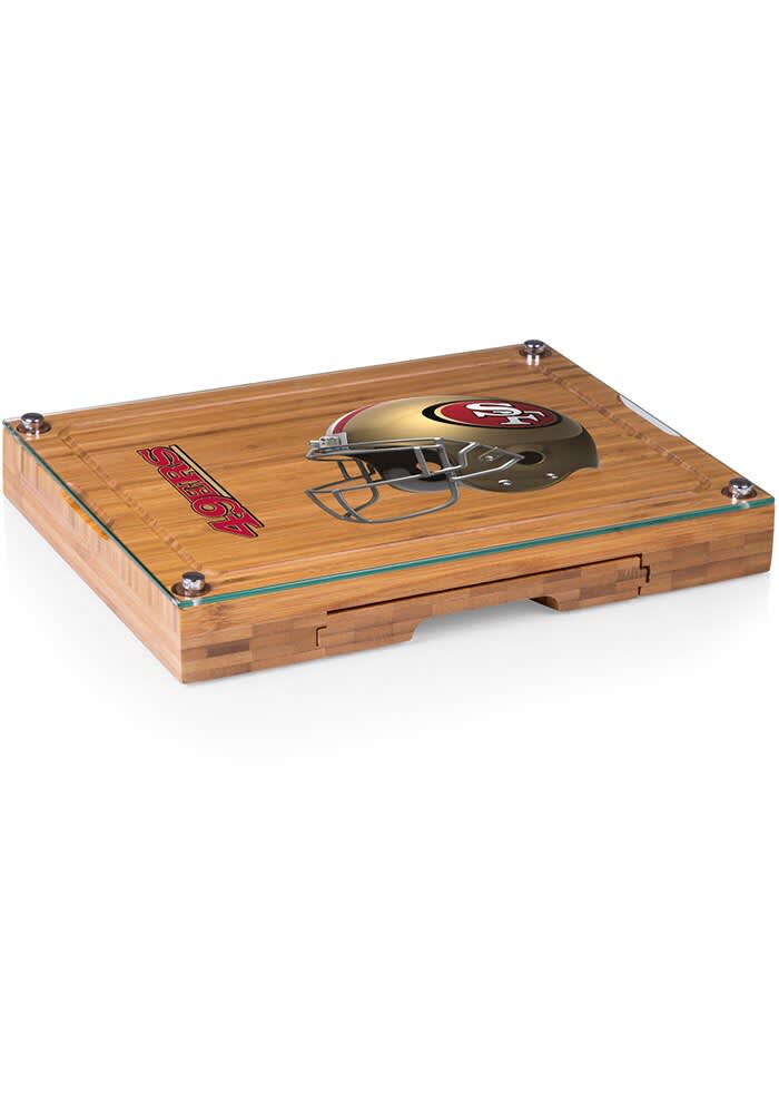 San Francisco 49ers BROWN Concerto Tool Set and Glass Top Cheese ...