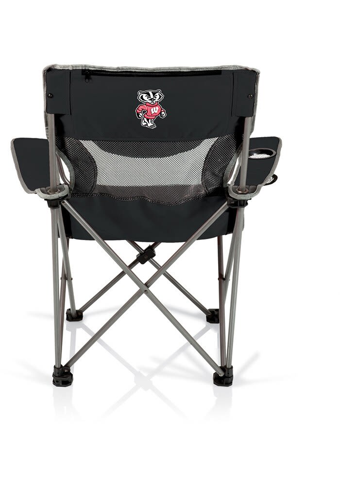 Wisconsin Badgers BLACK Campsite Deluxe Chair