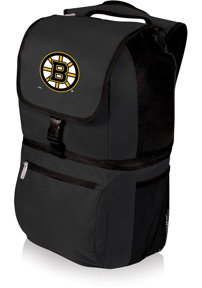 Boston Bruins BLACK Zuma Backpack Cooler - 74205710