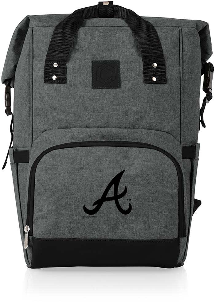 Atlanta Braves Roll Top Backpack Cooler - GRAY