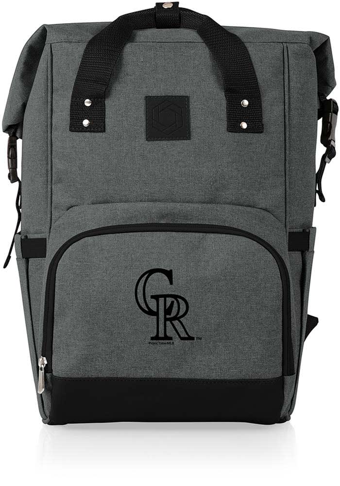 Colorado Rockies Roll Top Backpack Cooler - GRAY