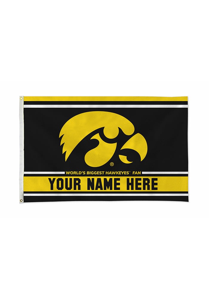 Iowa Hawkeyes BLACK Personalized 3x5 Banner - 74261584