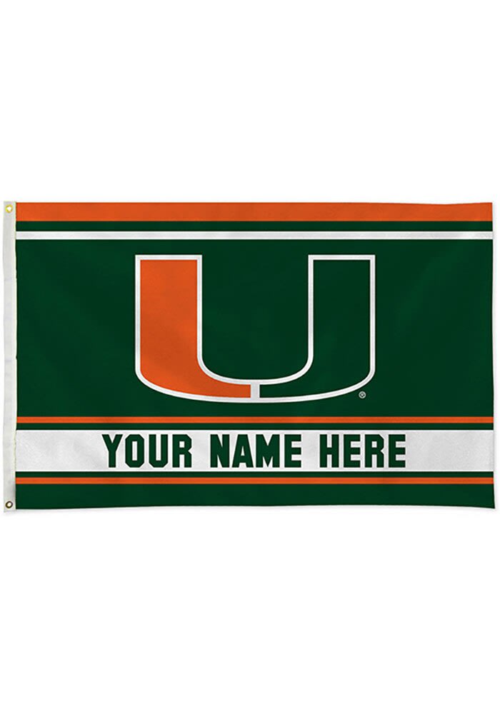 Miami Hurricanes Personalized 3x5 Banner - ORANGE