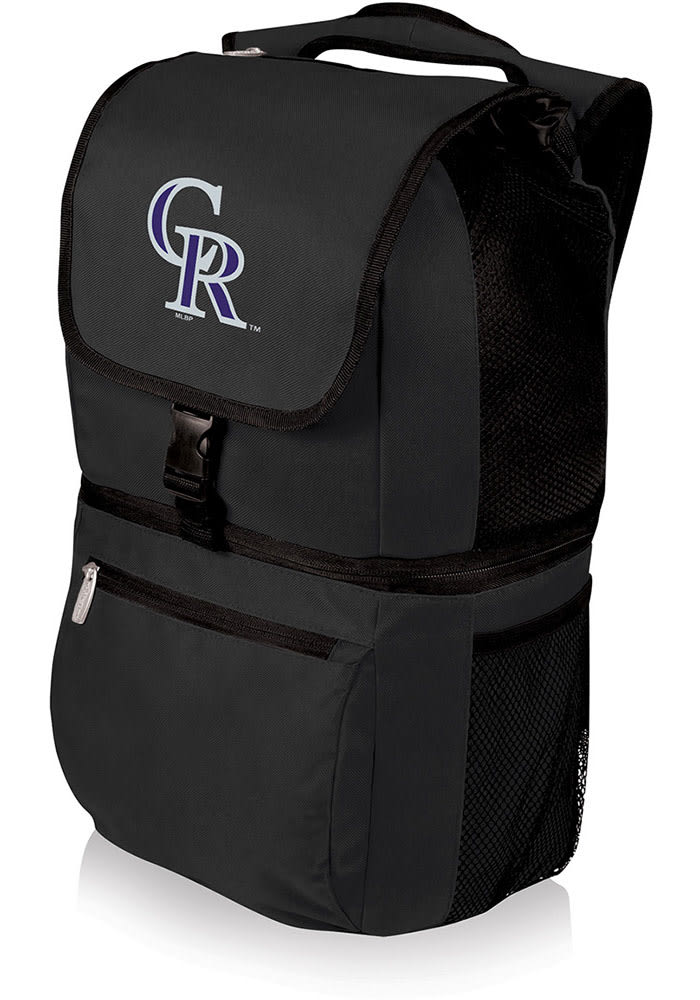 Picnic Time Colorado Rockies BLACK Zuma Two Tiered Insulated Backpack ...