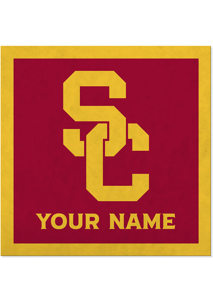 USC Trojans CARDINAL 23" Personalized Felt Banner