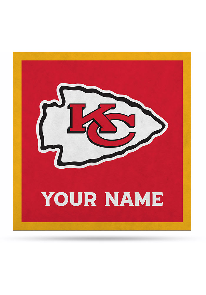 Kansas City Chiefs 23" Personalized Felt Banner - RED