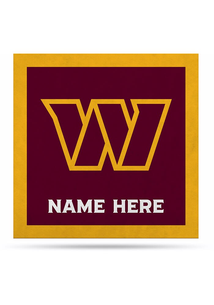 Washington Commanders Personalized Felt Banner - Red