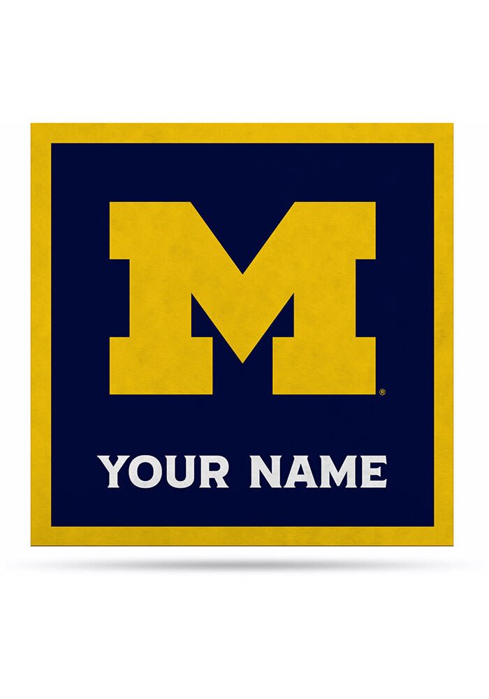 Michigan Wolverines BLUE 35" Personalized Felt Banner - 74261928