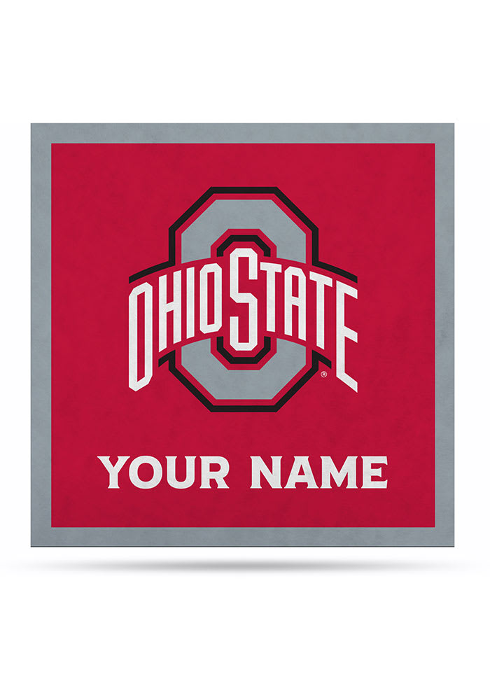 Ohio State Buckeyes Red 35" Personalized Felt Banner - 74261939