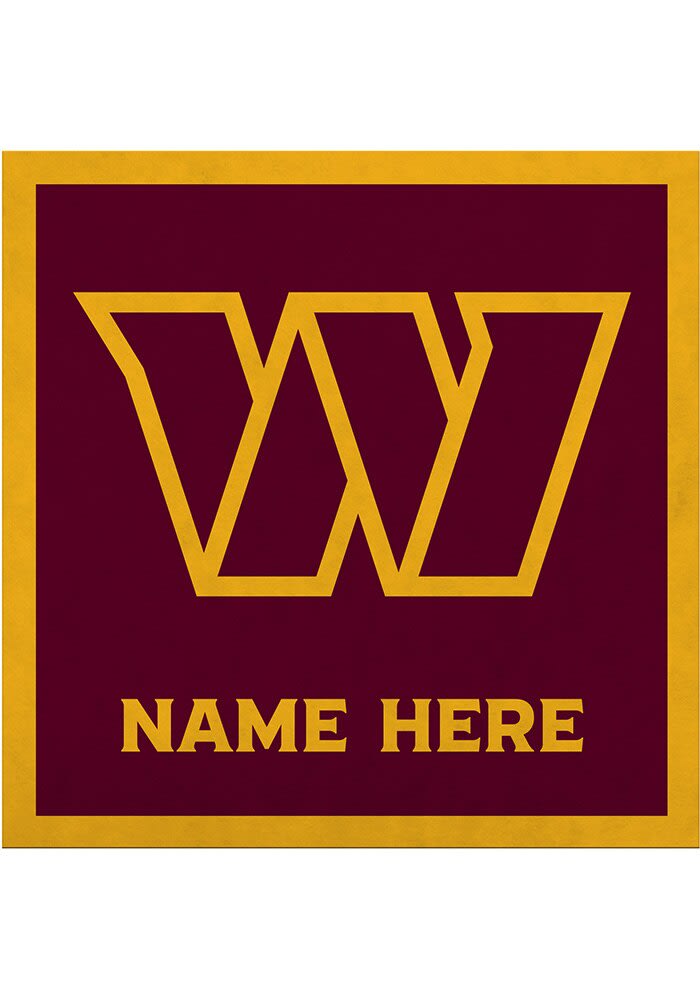 Washington Commanders Personalized Felt Design Banner - Red