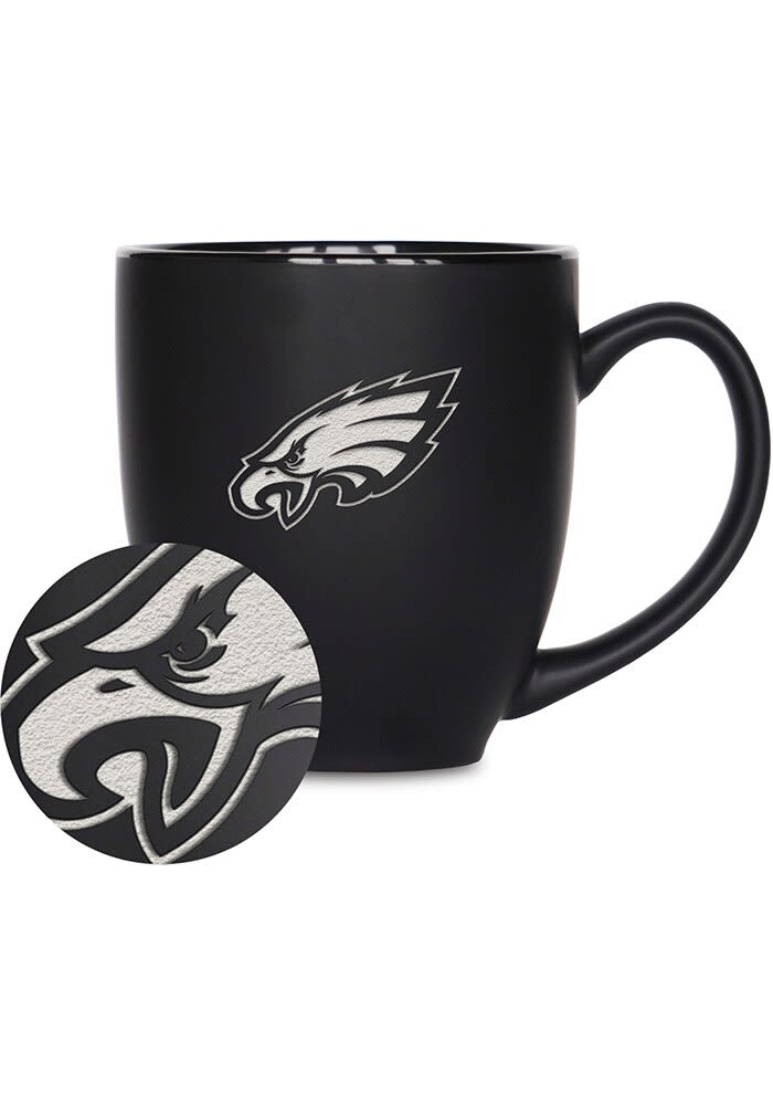 Philadelphia Eagles BLACK 15oz Bistro Ceramic Mug - 74264134