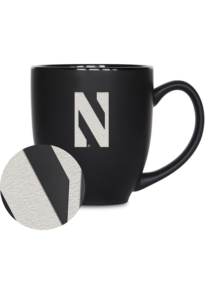 Northwestern Wildcats BLACK 15oz Bistro Ceramic Mug - 74264244