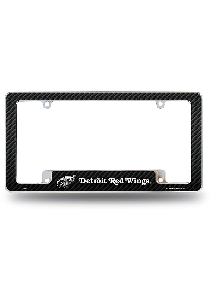 Detroit Red Wings License Frame- Detroit Red Wings All Over Carbon ...