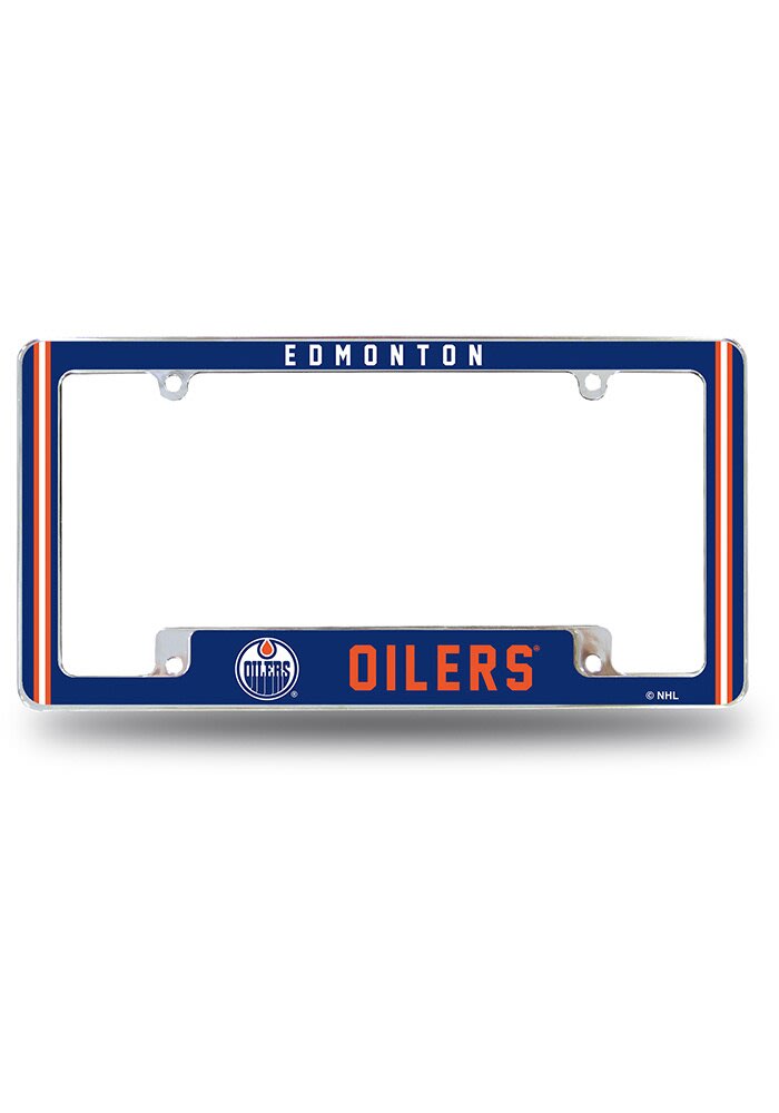 Edmonton Oilers License Frame- Edmonton Oilers All Over Chrome License ...