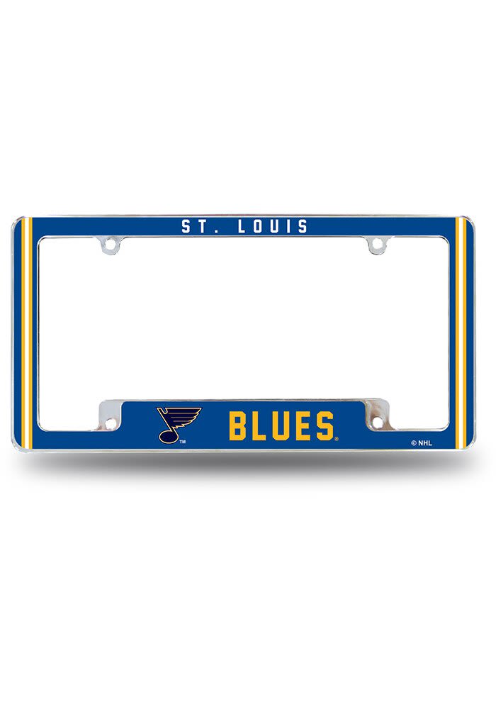 St Louis Blues License Frame- St Louis Blues All Over Chrome License ...