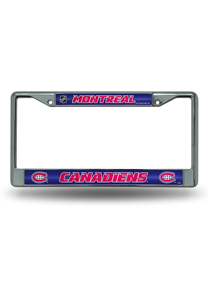 Montreal Canadiens License Frame- Montreal Canadiens Glitter Chrome ...