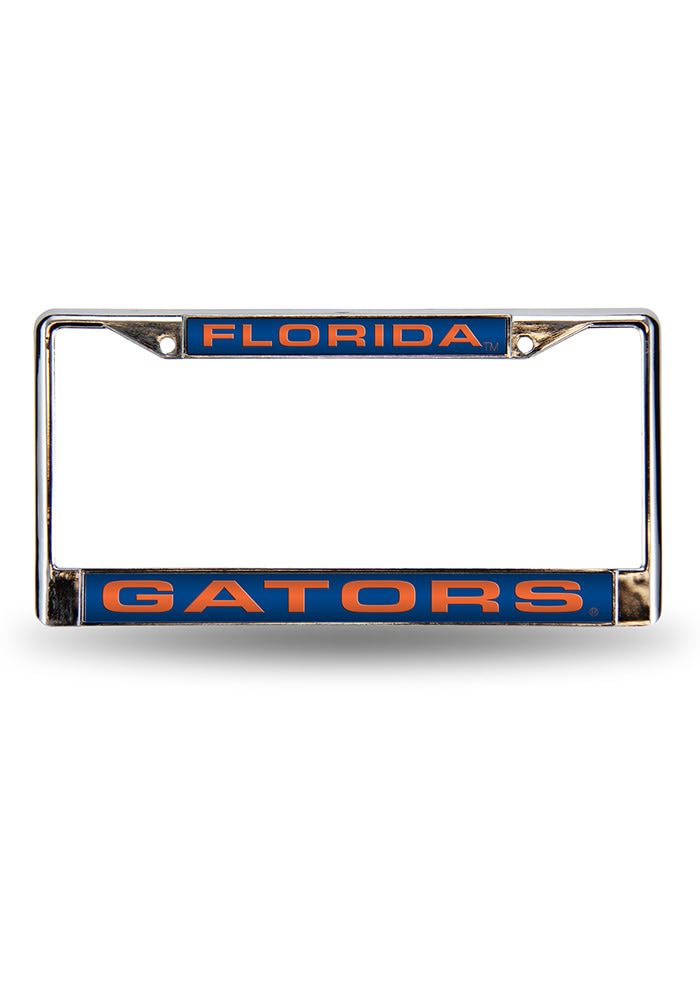 Florida Gators License Plate Frame - Florida Gators BLUE Chrome License ...