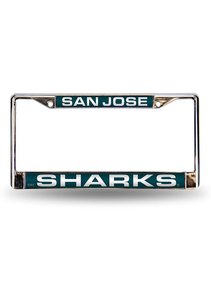 San Jose Sharks License Frame- San Jose Sharks Chrome License Plate ...