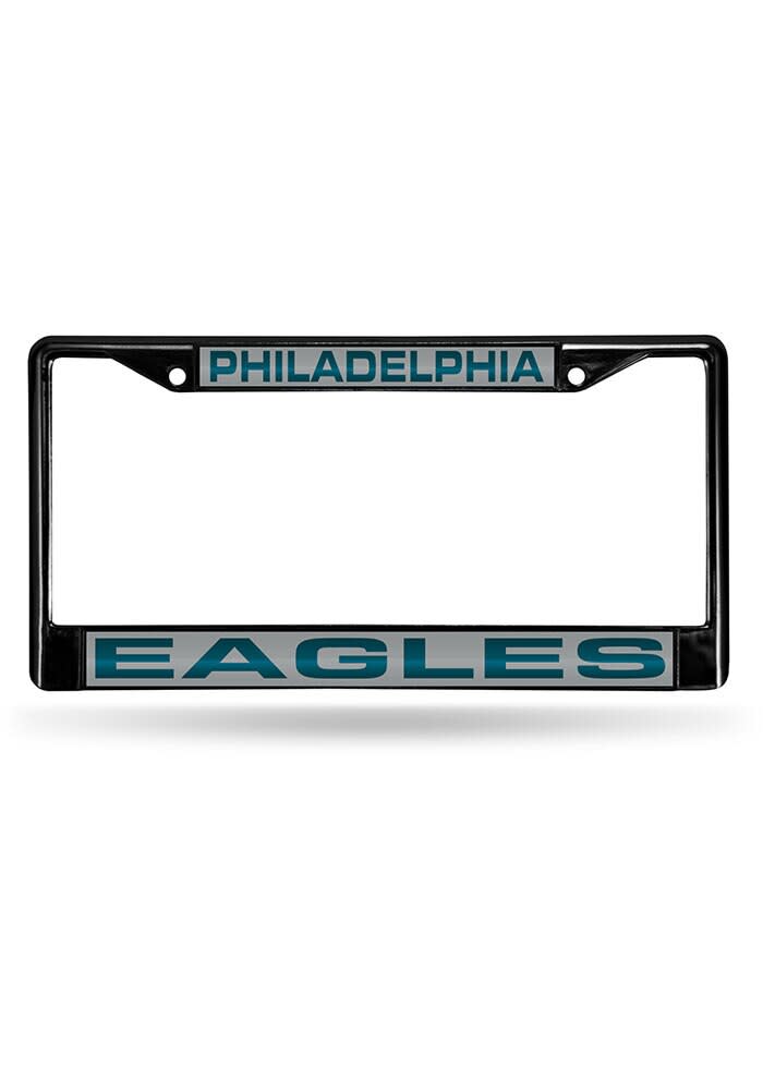 Philadelphia Eagles License Frame- Philadelphia Eagles Black Chrome ...