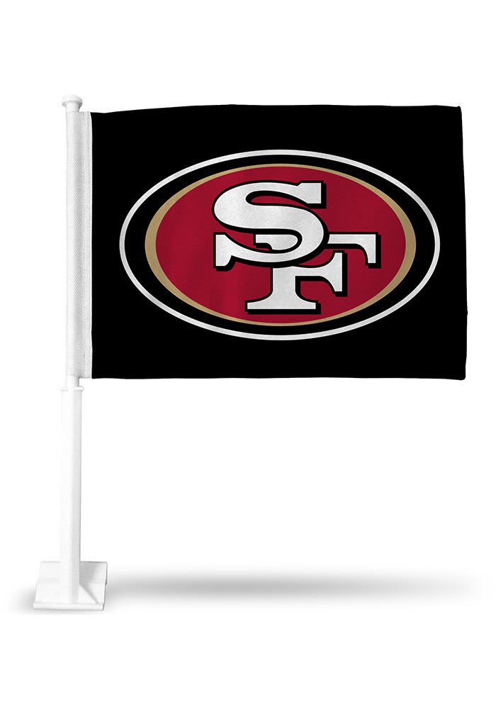 San Francisco 49ers Double Sided Car Flag - BLACK