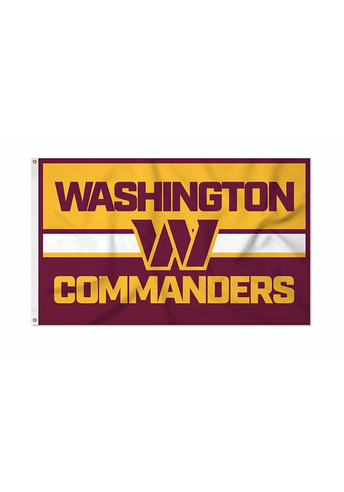 Washington Commanders 3x5 White Silk Screen Grommet Flag - 74265476