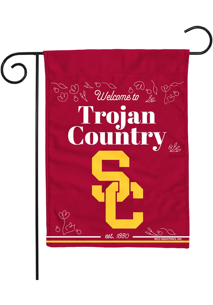 USC Trojans 13x18 Garden Flag - White