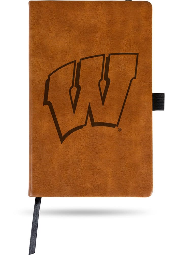 Wisconsin Badgers BROWN Engraved Notebook and Folder - 74265950