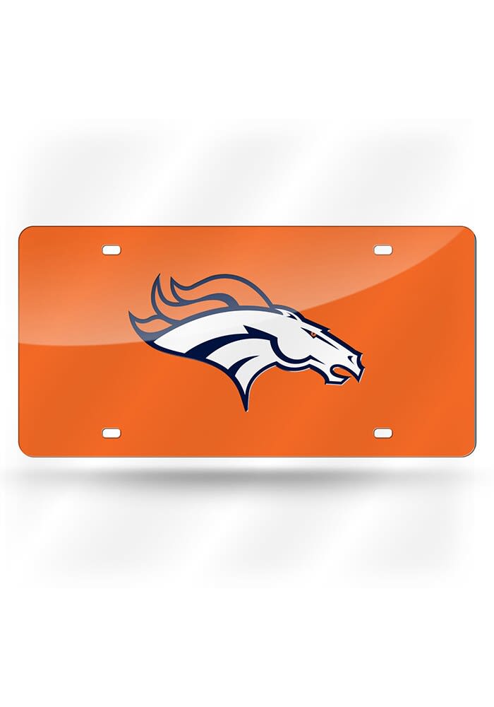 Denver Broncos License Plate- Denver Broncos ORANGE Laser Cut ...